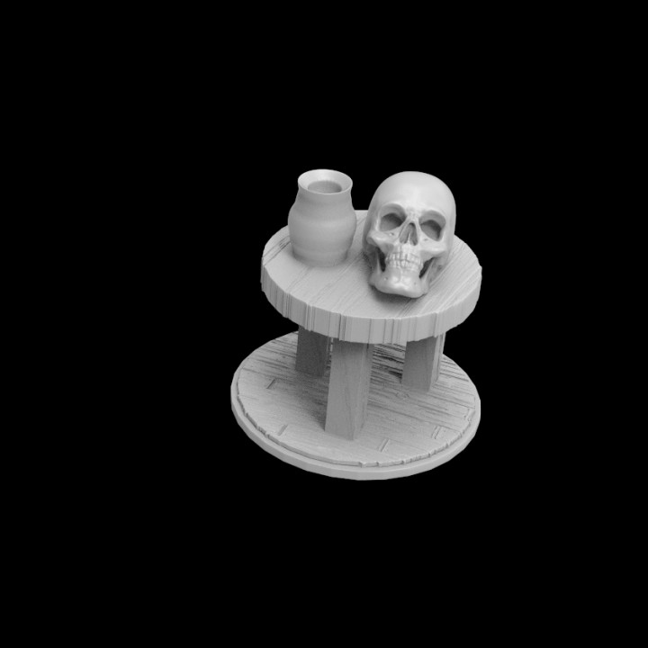 3D Printable Table :: Village Decoration A1314 by Black Blossom Games