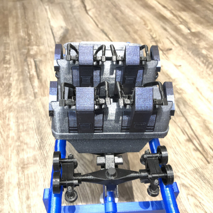 3D Printable classic roller coaster train by Tim