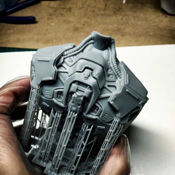 3D Printable WX Mech - robotic bust by Creepytables