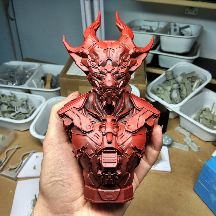 3D Printable WX Mech - robotic bust by Creepytables