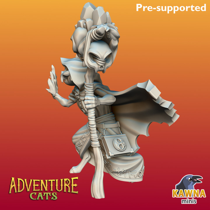 3D Printable Warlock Cat by Kawna Minis