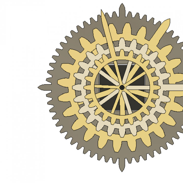 3D Printable Mechanical clock by Renee Taylor
