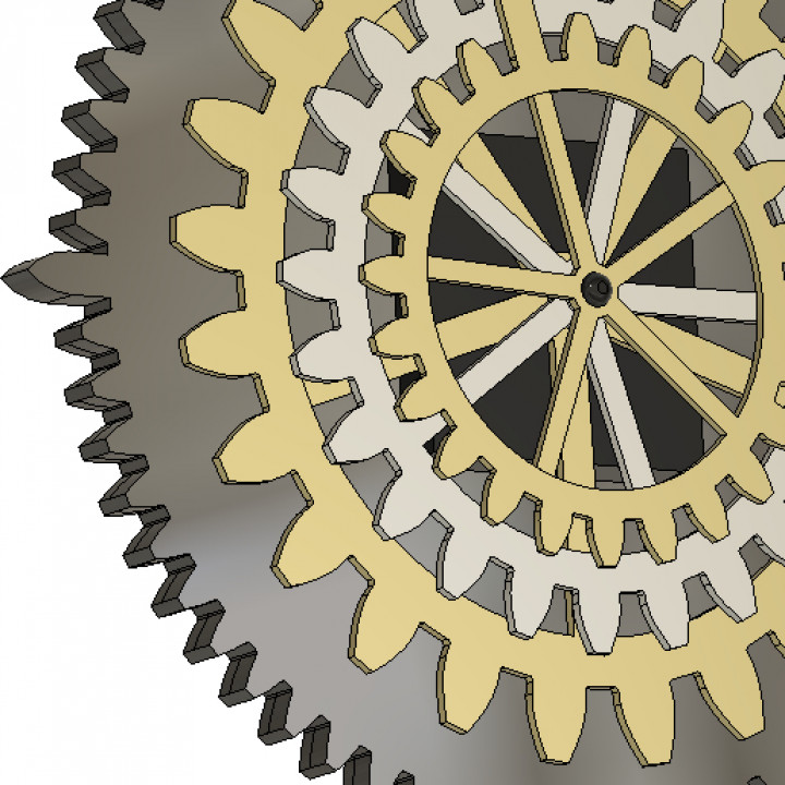 3D Printable Mechanical clock by Renee Taylor