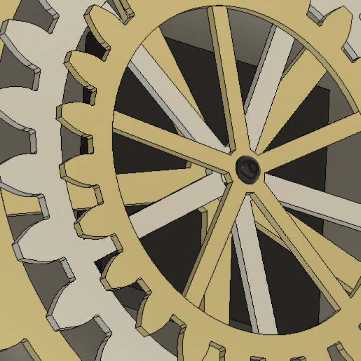 3D Printable Mechanical clock by Renee Taylor