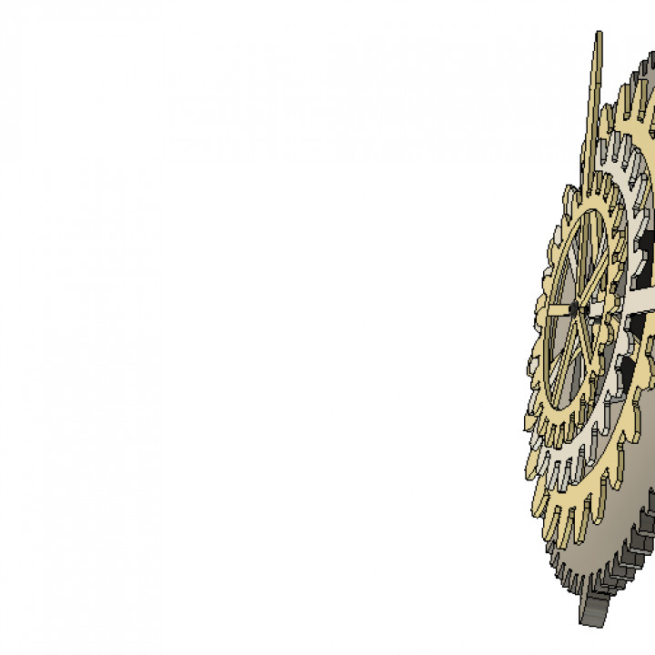 3D Printable Mechanical clock by Renee Taylor