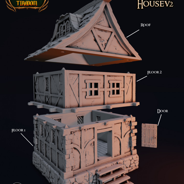 3D Printable House v2 by The Master Forge
