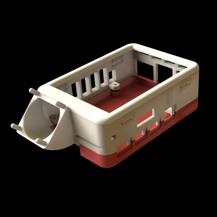 3D Printable Raspberry pi 4B case for ELECROW 3.5 Monitor by Puppter16