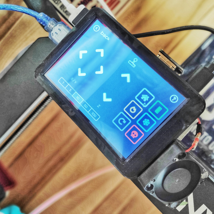 3D Printable Raspberry pi 4B case for ELECROW 3.5 Monitor by Puppter16