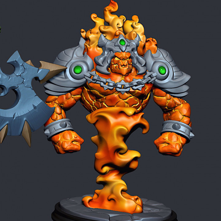 3D Printable Fire Elemental by Creature Armory