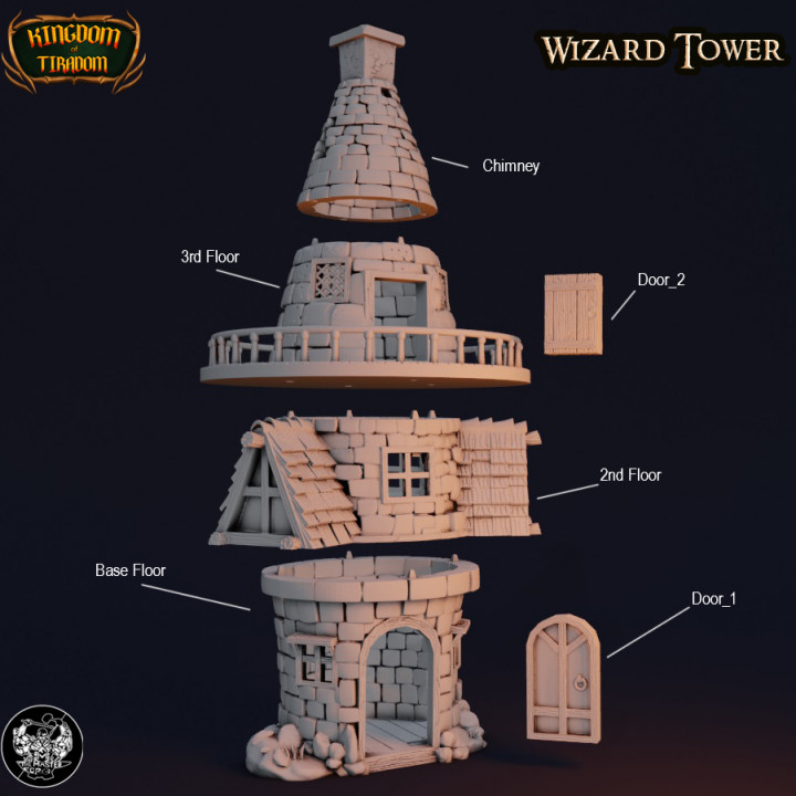 3D Printable Wizard Tower by The Master Forge