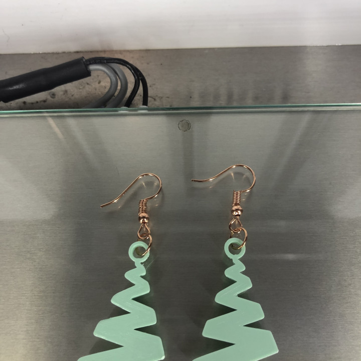 3D Printable Christmas tree earrings (set) by raimonvibe