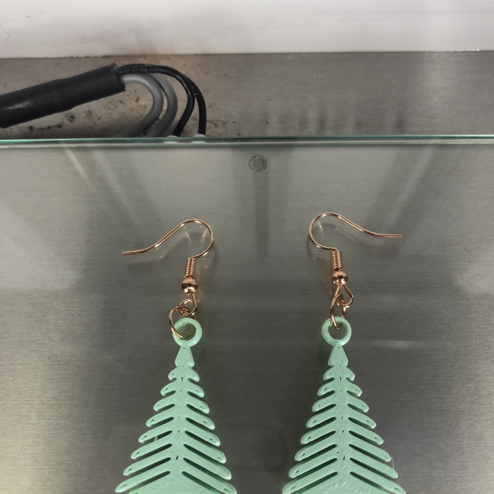 3D Printable Christmas tree earrings (set) by raimonvibe