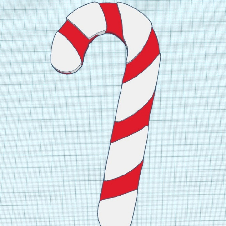 3D Printable Candy Cane by Jonathan Maxwell