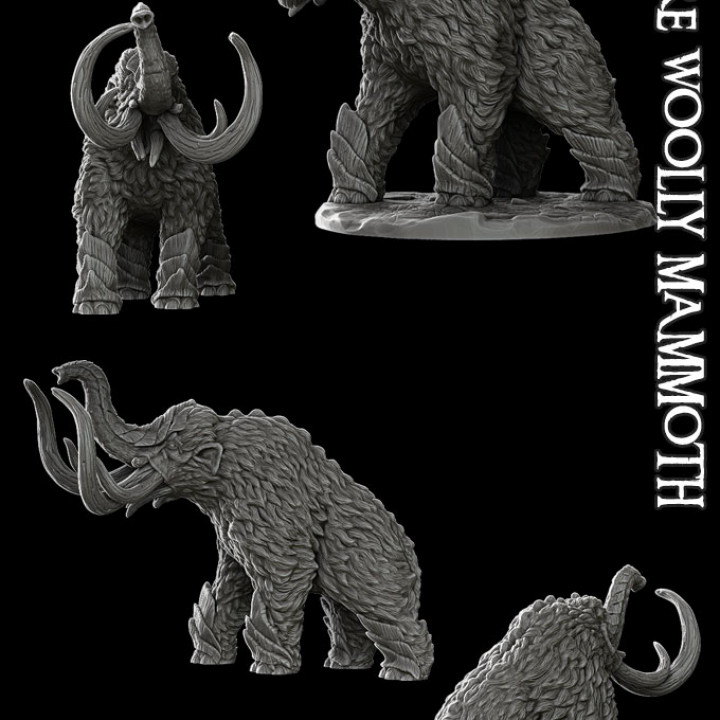 3D Printable Dire Woolly Mammoth by RocketPigGames