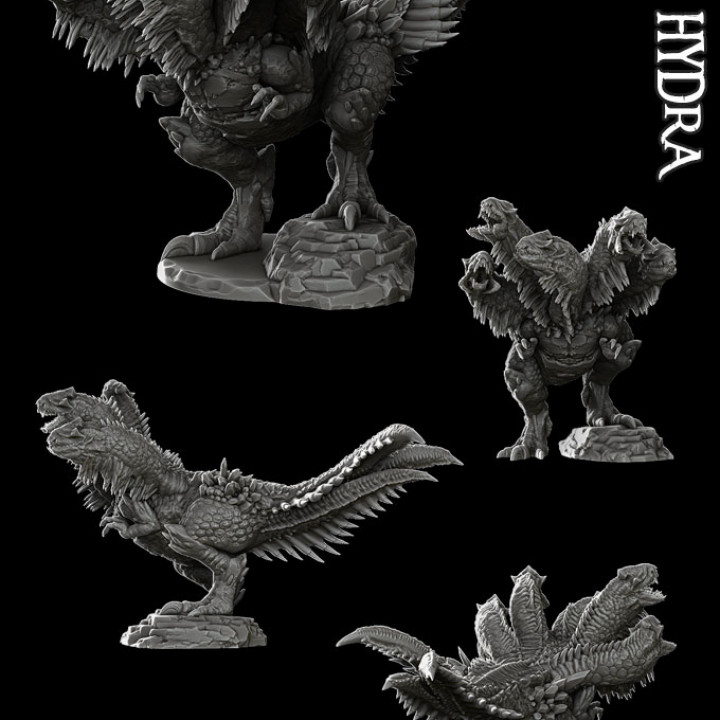 3D Printable Ice Hydra by RocketPigGames