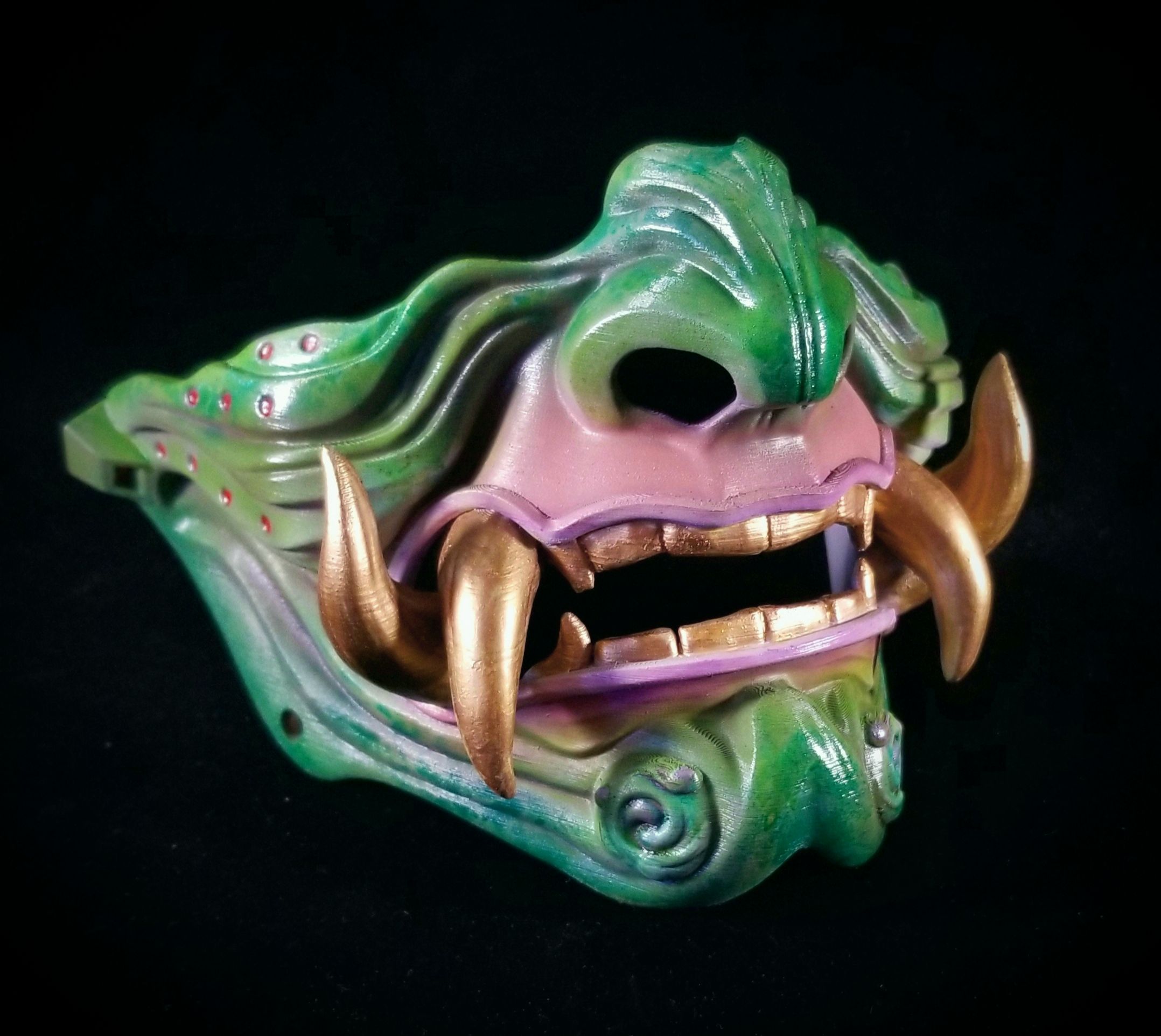 3D Printable Samurai Mask Model 3 by Todor Kolev