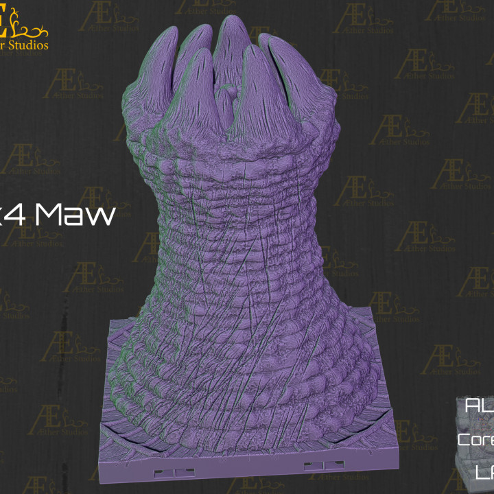 3D Printable AELAIR01 - Alien Lair Core Set by Aether Studios