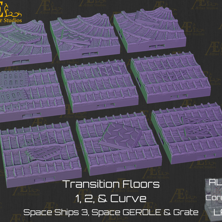 3D Printable AELAIR01 - Alien Lair Core Set by Aether Studios