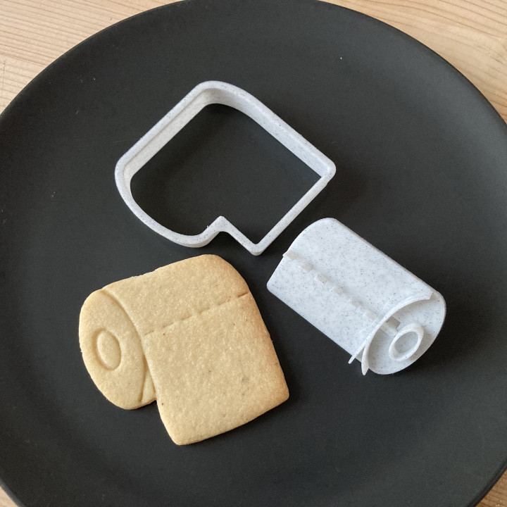 3D Printable Toilet Paper Cookie Cutter by Felix Dietz