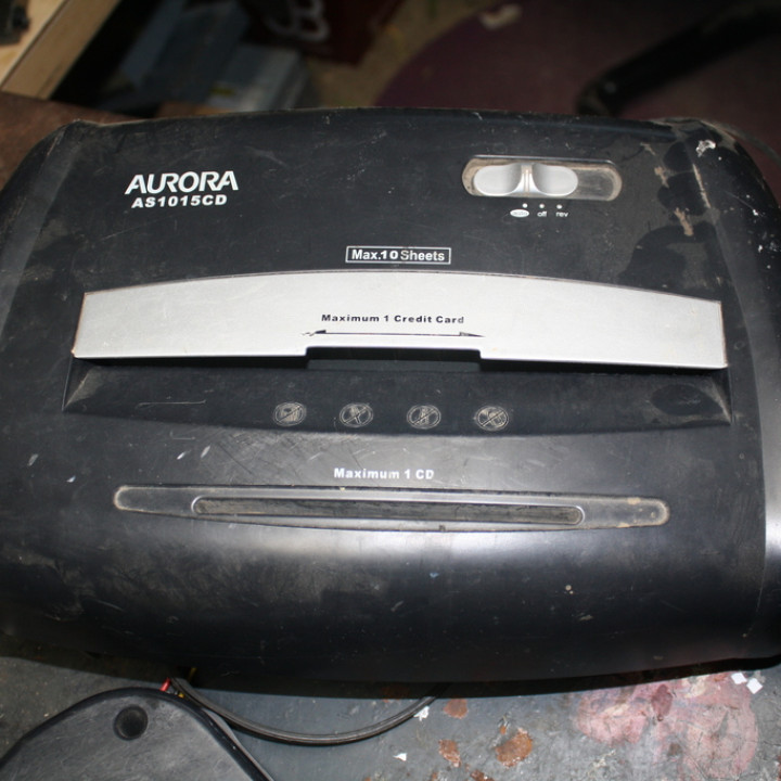 3D Printable Paper Shredder Plate for Aurora AS1015CD - Fringe Case ...