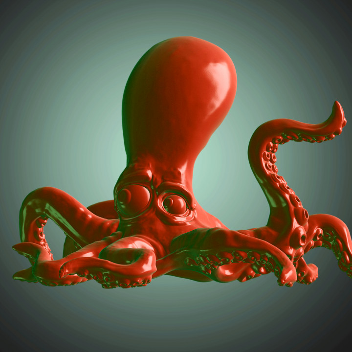 3D Printable Octopus Cartoon by Joao Paulo Musico