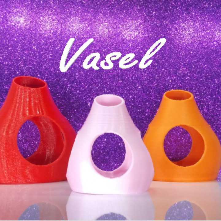 3D Printable Modern Vasel-flower vase by Poly Zelly-X3D