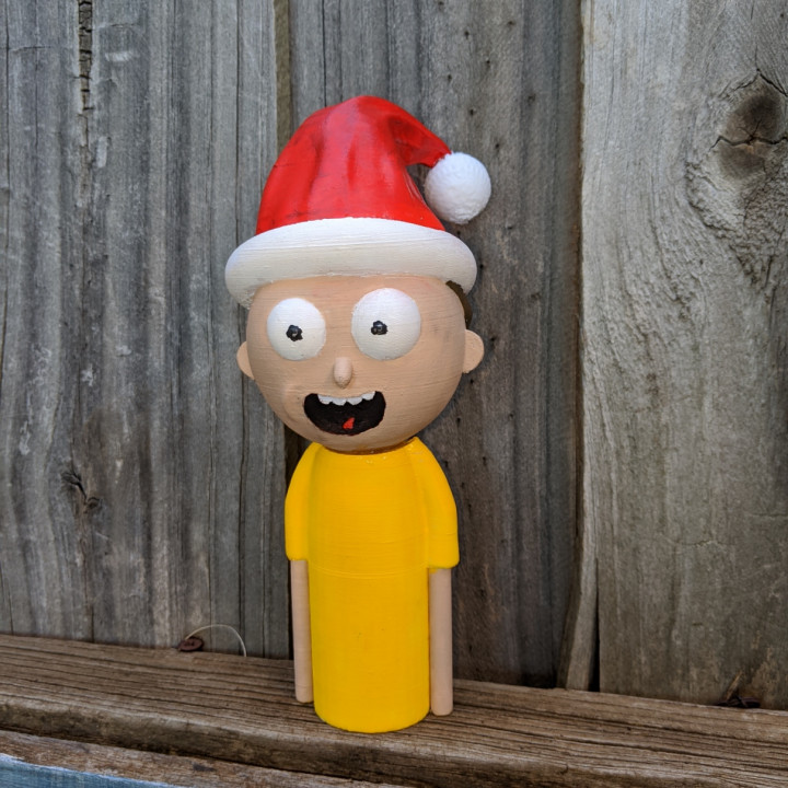 3D Printable Christmas Morty by elliott Gale