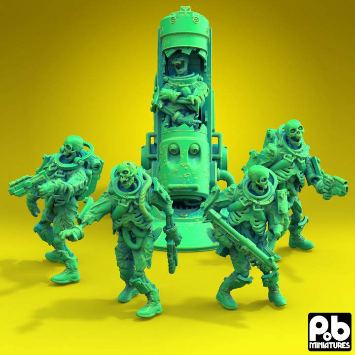 3D Printable SPACE ZOMBIES PACK by pascal blanche