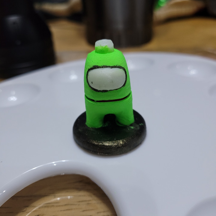 3D Print of Among Us Mini - Customizable Character with Mandalorian Hat ...