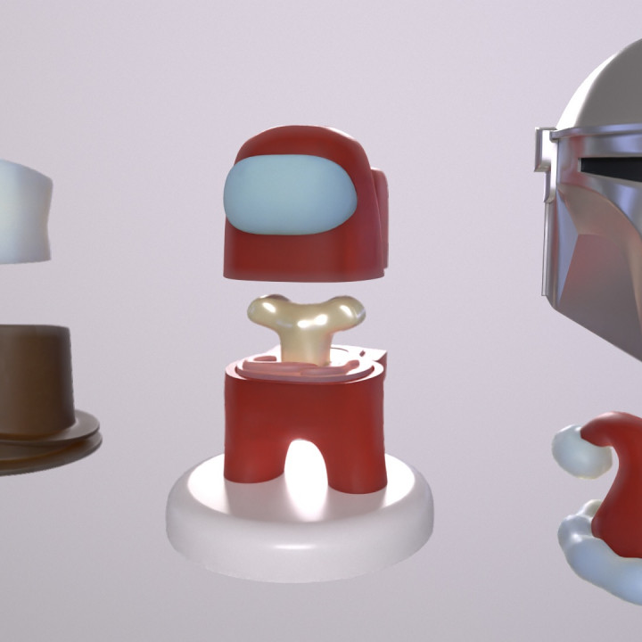 3D Printable Among Us Mini - Customizable Character with Mandalorian ...