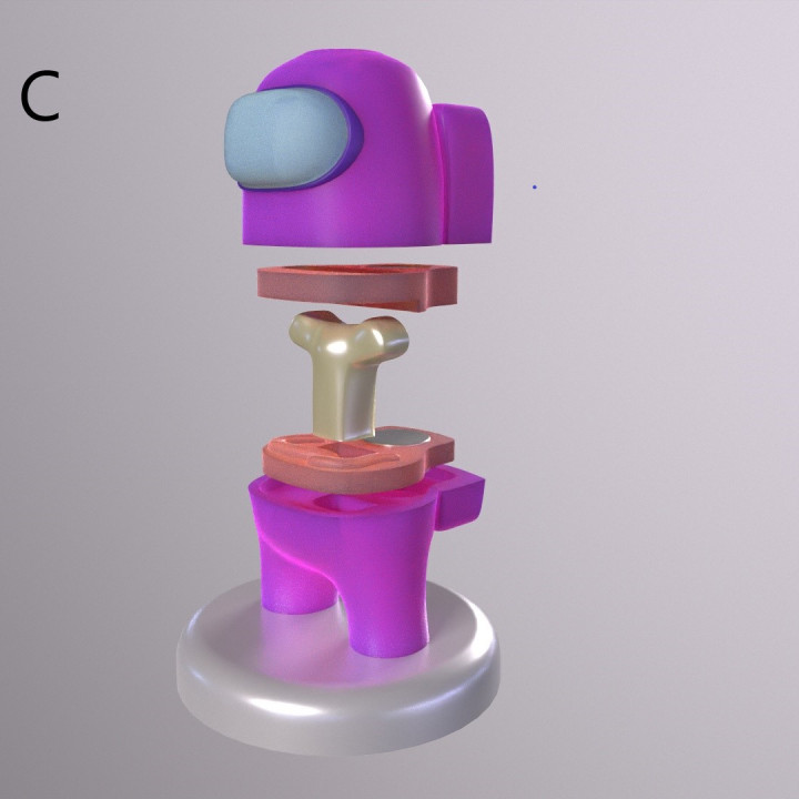 3D Printable Among Us Mini - Customizable Character with Mandalorian ...