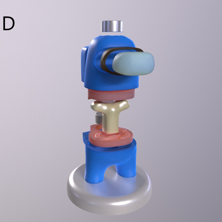 3D Printable Among Us Mini - Customizable Character with Mandalorian ...