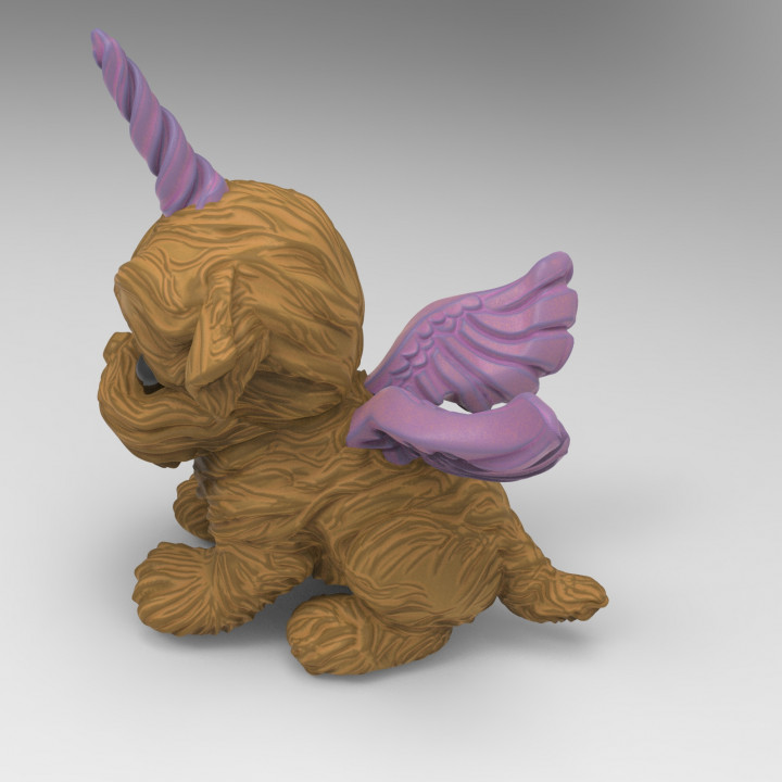 3D Printable Puppycorn - miniature by Grinning God