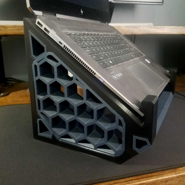 3D Printable Laptop Riser by Red Kraken Forge