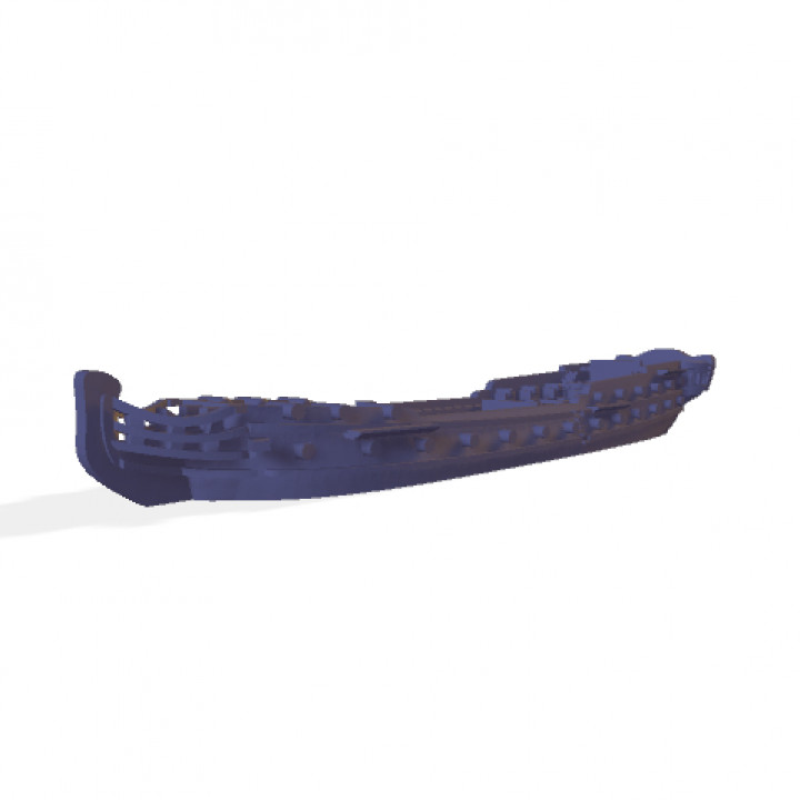 3D Printable HMS Indefatigable Razee frigate (Ardent class conversion ...