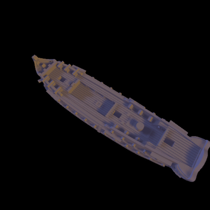 3D Printable HMS Indefatigable Razee frigate (Ardent class conversion ...