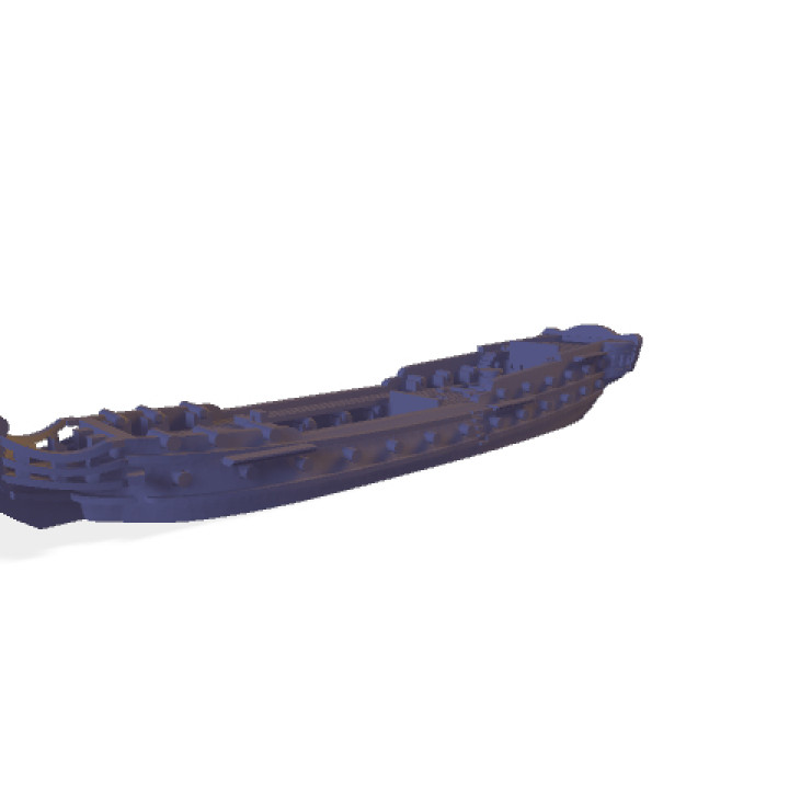 3D Printable HMS Indefatigable Razee frigate (Ardent class conversion ...