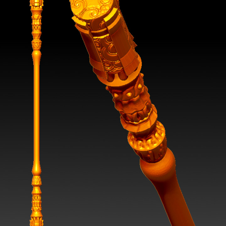 3D Printable golden cudgel by Action Figure Fusion