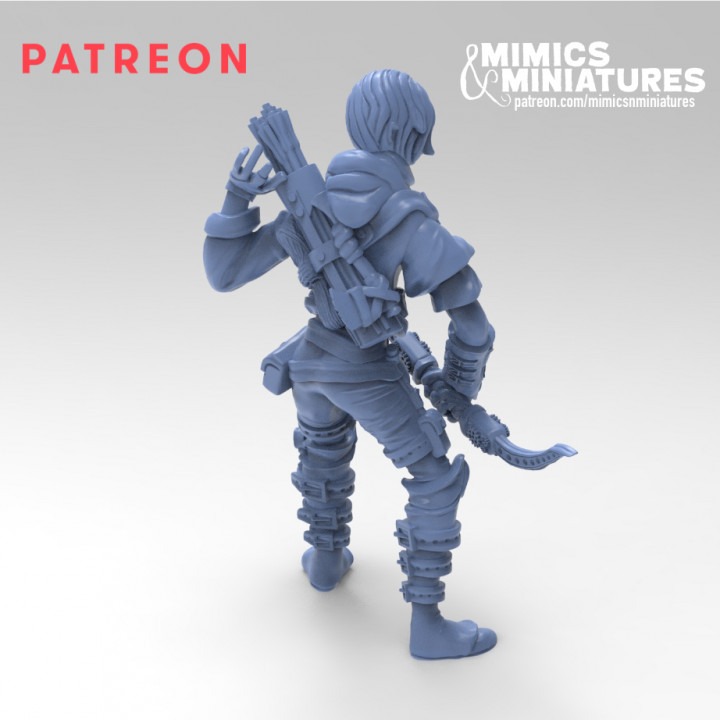 3D Printable Steampunk - Female Elvish Ranger by Phil MacNevin