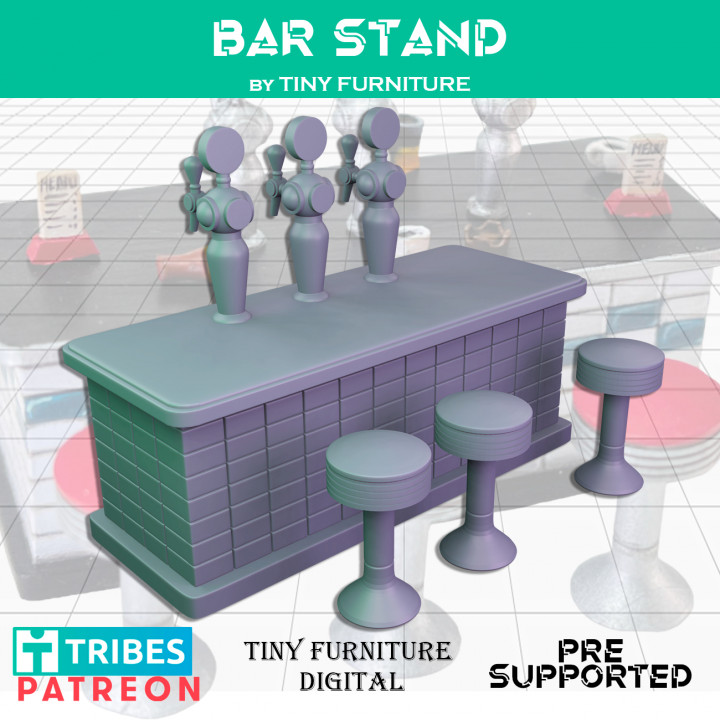 3D Printable Bar Stand by Tiny Furniture