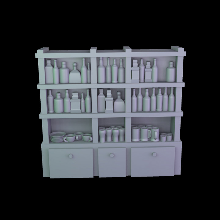 3D Printable Bar Shelf by Tiny Furniture