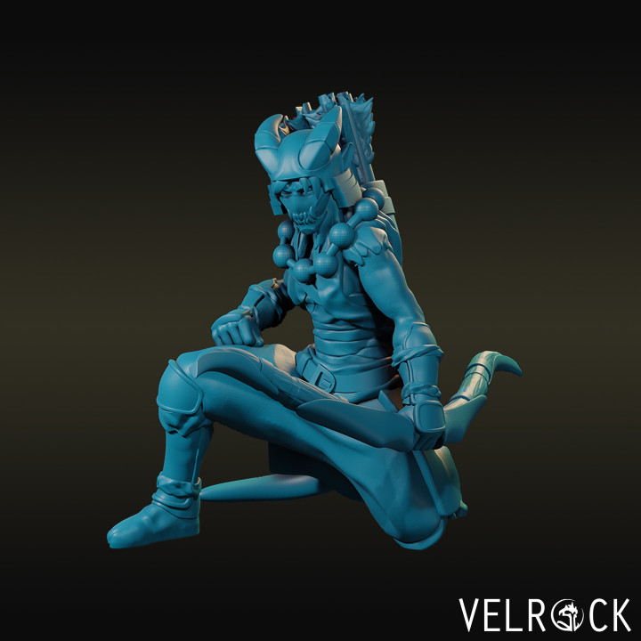 3D Printable Tiefling Samurai Bundle (Female) by Velrock Art Miniatures