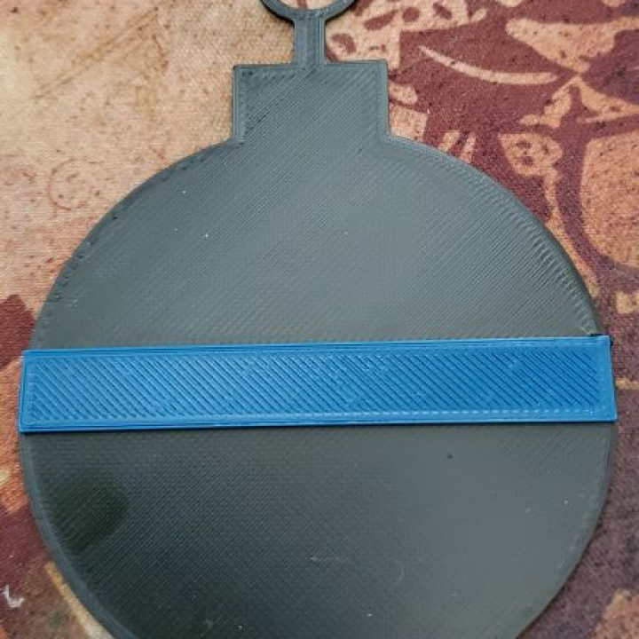 3D Printable Thin blue line Christmas tree ornaments. by Brett Bragg