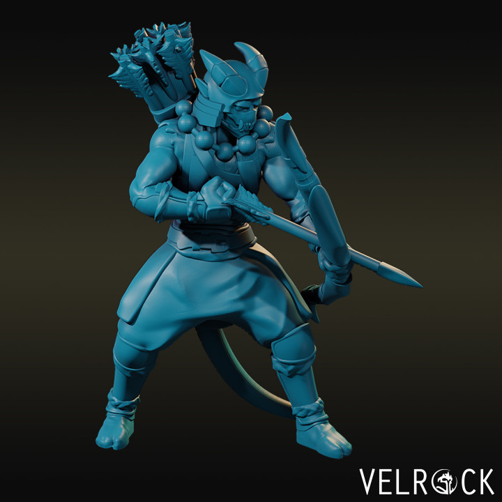 3D Printable Tiefling Samurai Bundle (Male) by Velrock Art Miniatures