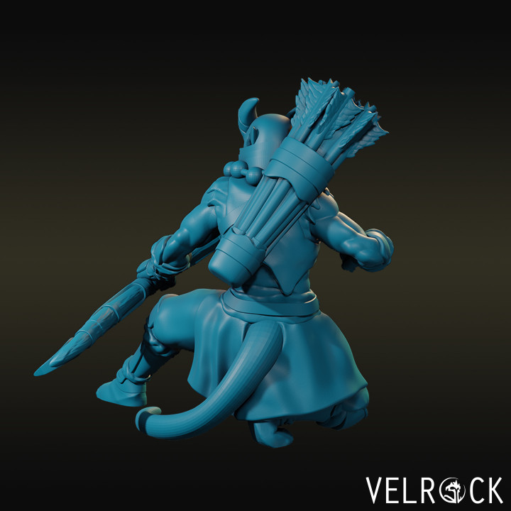 3D Printable Tiefling Samurai Bundle (Male) by Velrock Art Miniatures