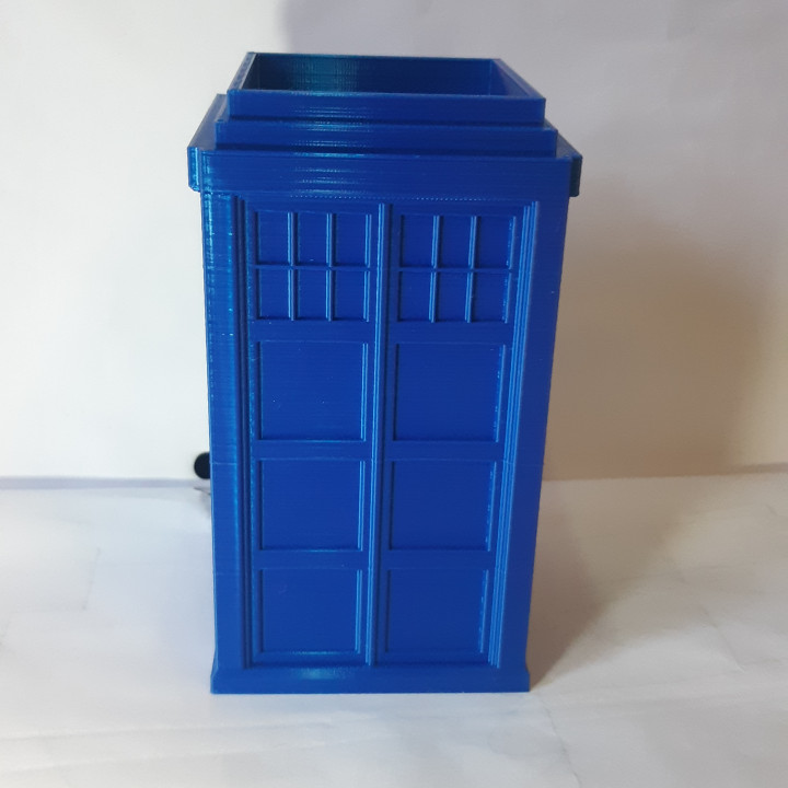 3D Printable Dr Who Tardis Plant Pot by Danny Hardy