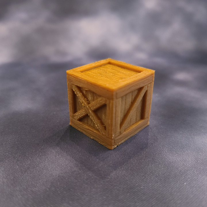 3D Printable Wooden Crate Prop for DnD by Fantasy World Games