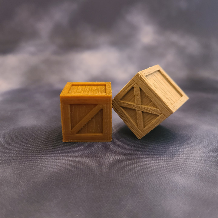 3D Printable Wooden Crate Prop for DnD by Fantasy World Games