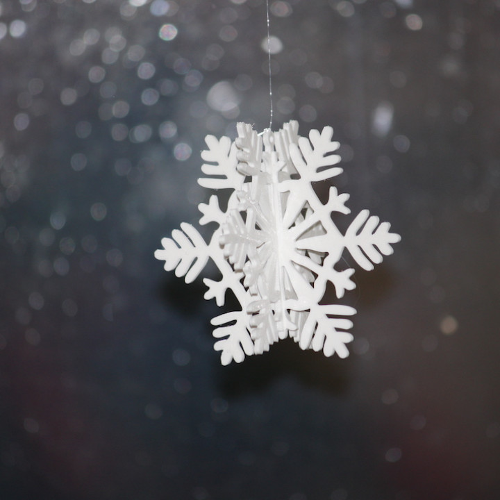 3D Printable X-MAS Snowflake Card by Marco3D