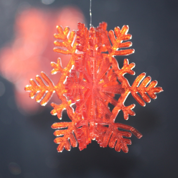 3D Printable X-MAS Snowflake Card by Marco3D